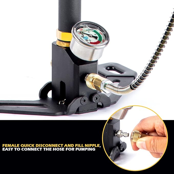 AGT High Pressure 3 Stage PCP Hand Pump 5000 PSI AirGun Tactical