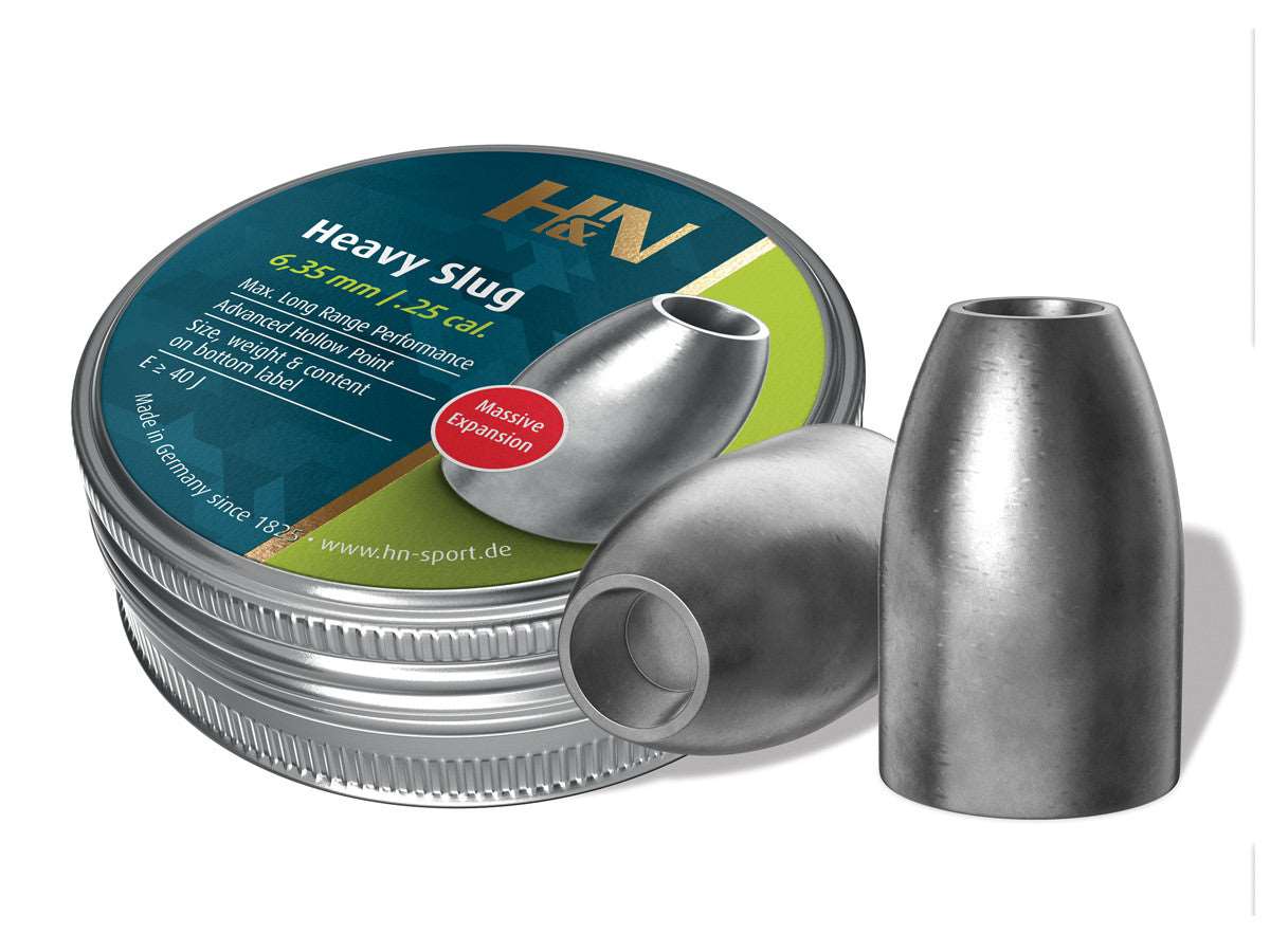 H&N Heavy Slug .25 Cal. 44 Gr Hollowpoint 100ct – AirGun Tactical