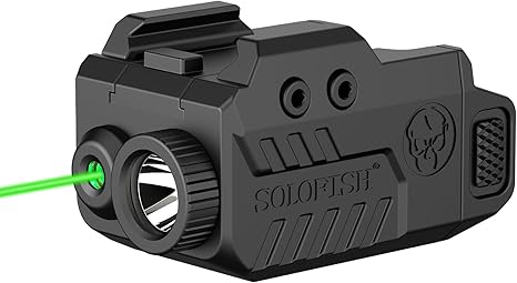 Solofish 500lm LED Flashlight / Green Laser Beam Combo with Strobe ...